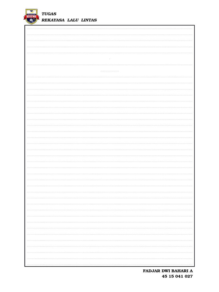 Form Kertas Garis A4 | PDF