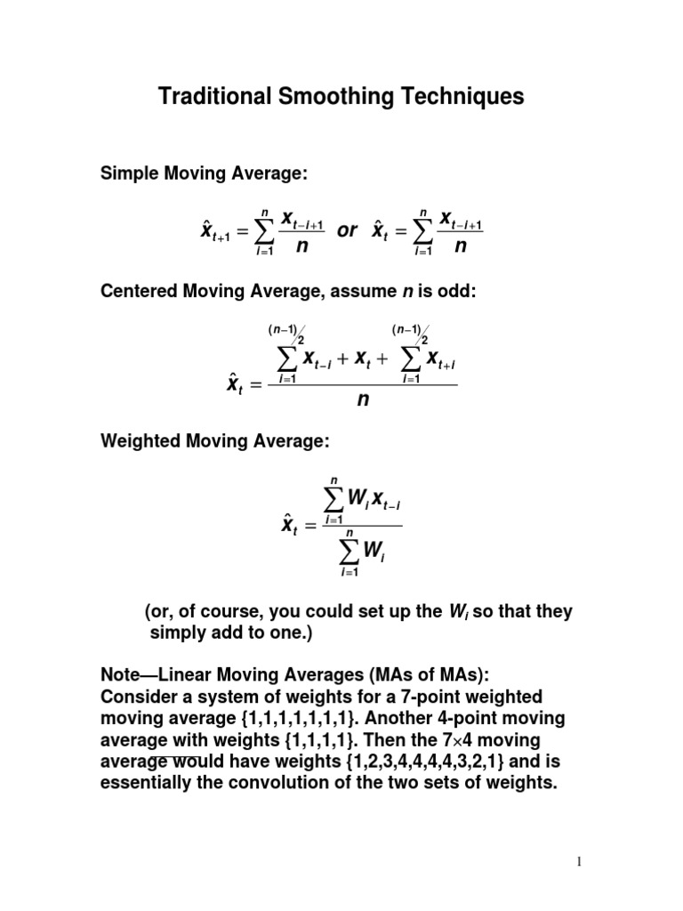 Traditional Smoothing Techniques Overview | PDF