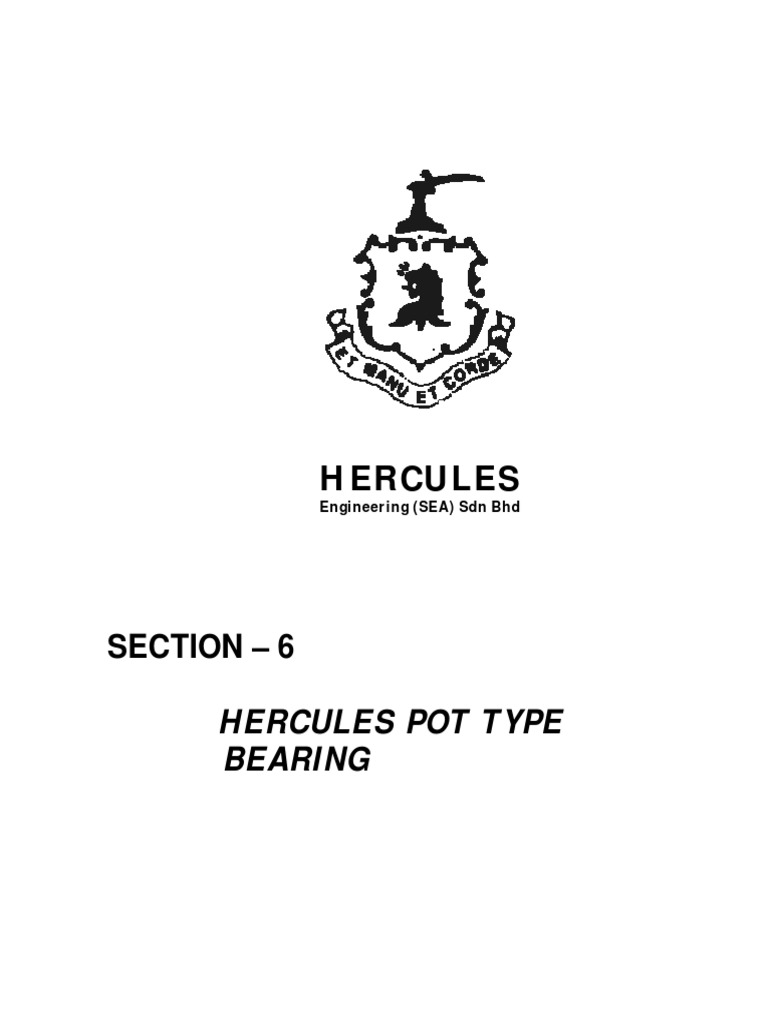 Hercules Pot Type Bearing | PDF | Bearing (Mechanical) | Ultimate ...