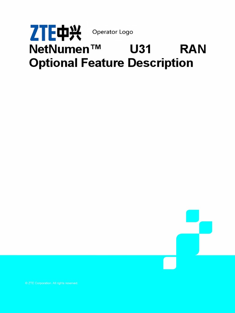 ZTE NetNumen U31 (RAN) Optional Features Description - V1.10 - 20120705 | PDF | Backup | Server ...