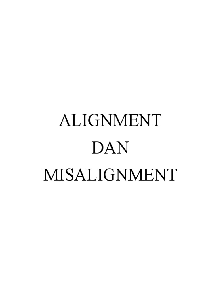 Alignment and Misalignment | PDF