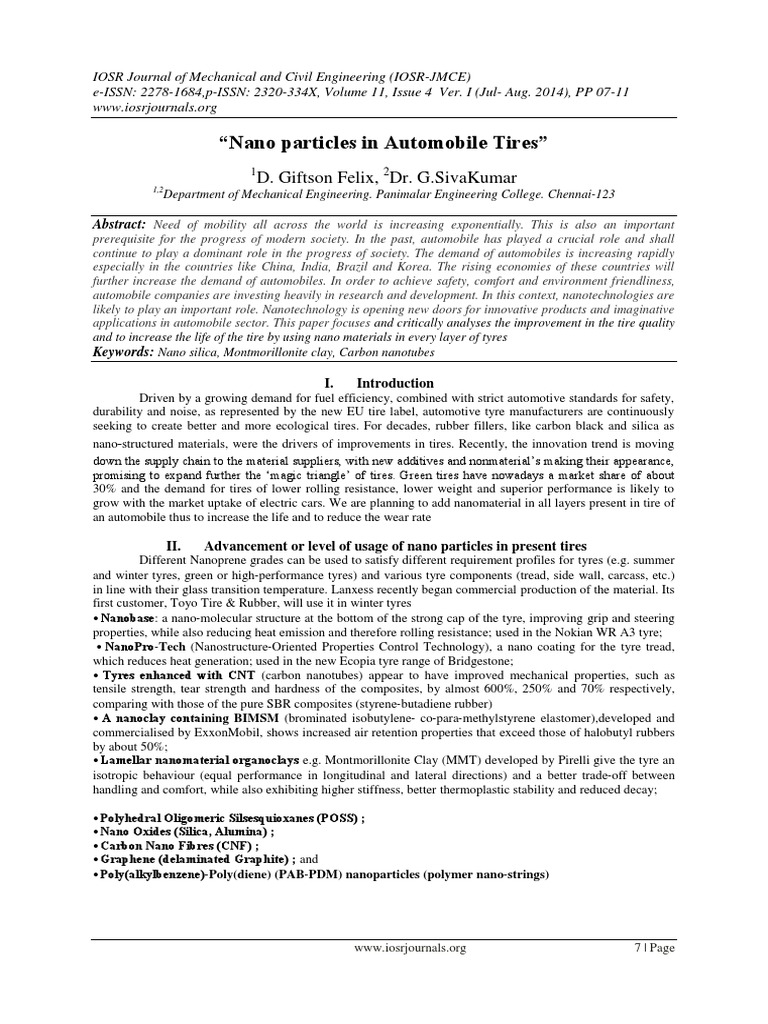Nanotecnology in Tiers | PDF | Tire | Nanotechnology