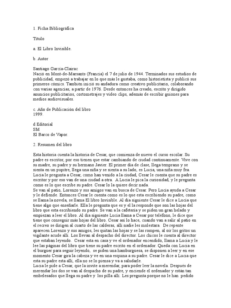 El Libro Invisible | PDF | Libros | Ocio