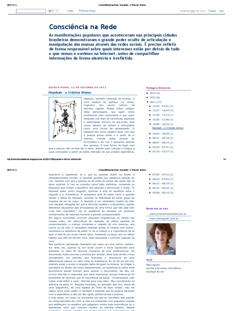 Consciência Na Rede - Heyokah - o Trikster Divino | PDF | Vida | Humor