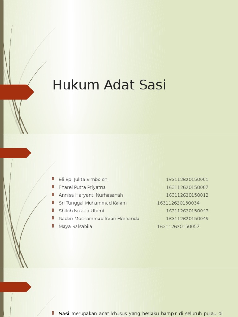 Hukum Adat Sasi | PDF