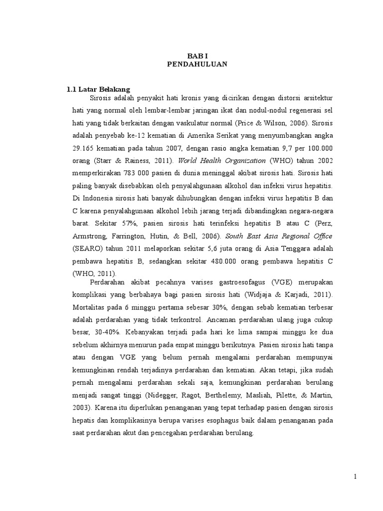 Laporan Kasus Sirosis Hepatis Dengan Varises Esofagus | PDF