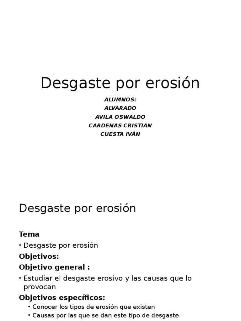 Desgaste Por Erosión | PDF | Erosión | Dureza