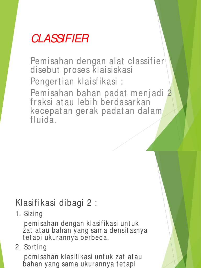 Alat Dan Proses Klasifikasi Material Pdf