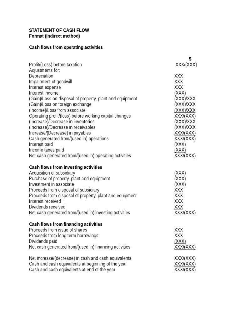 Statement of Cash Flow | PDF