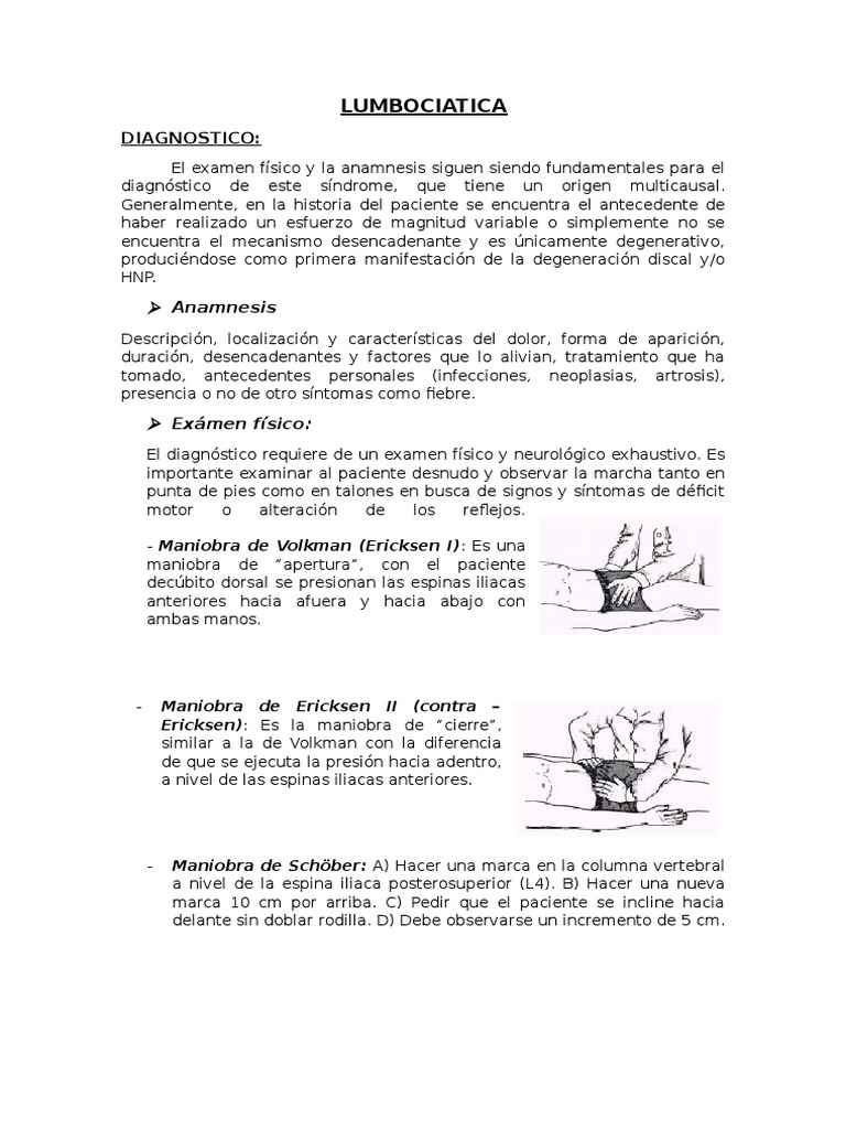 Diagnóstico y Tratamiento de Lumbociática | PDF | Sistema ...