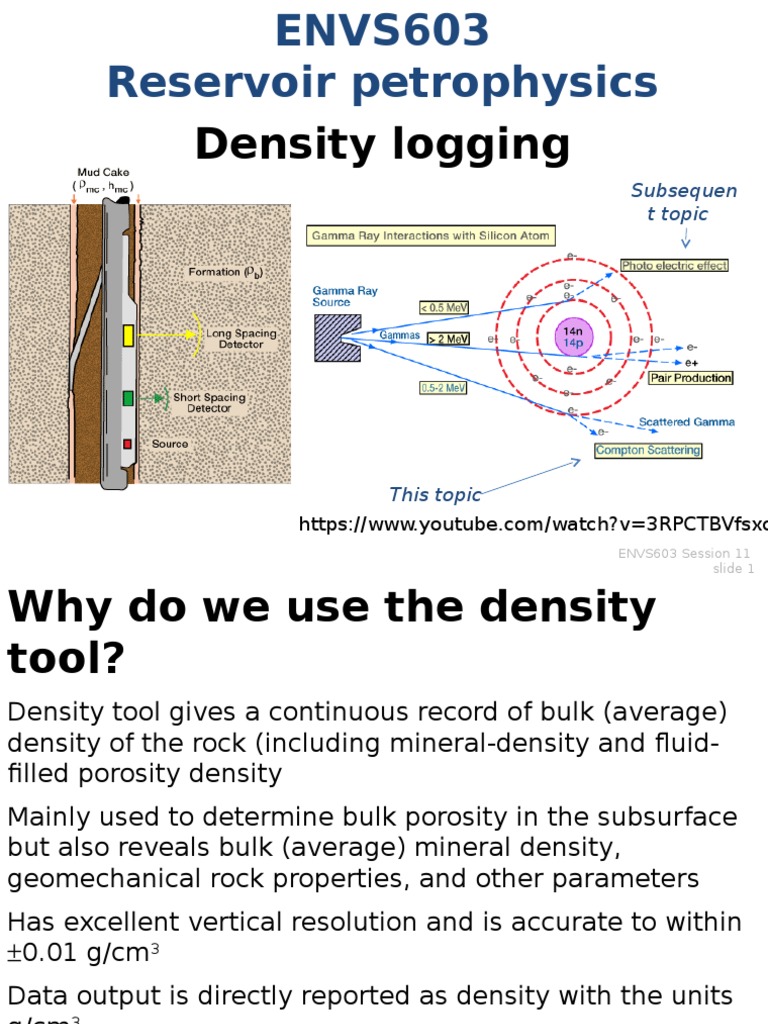 Density Logging of Wells | PDF | Porosity | Sandstone