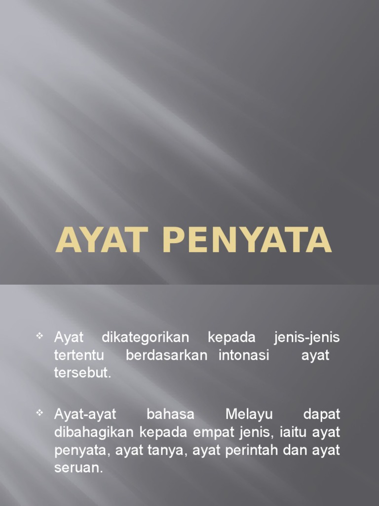 Ayat Penyata | PDF