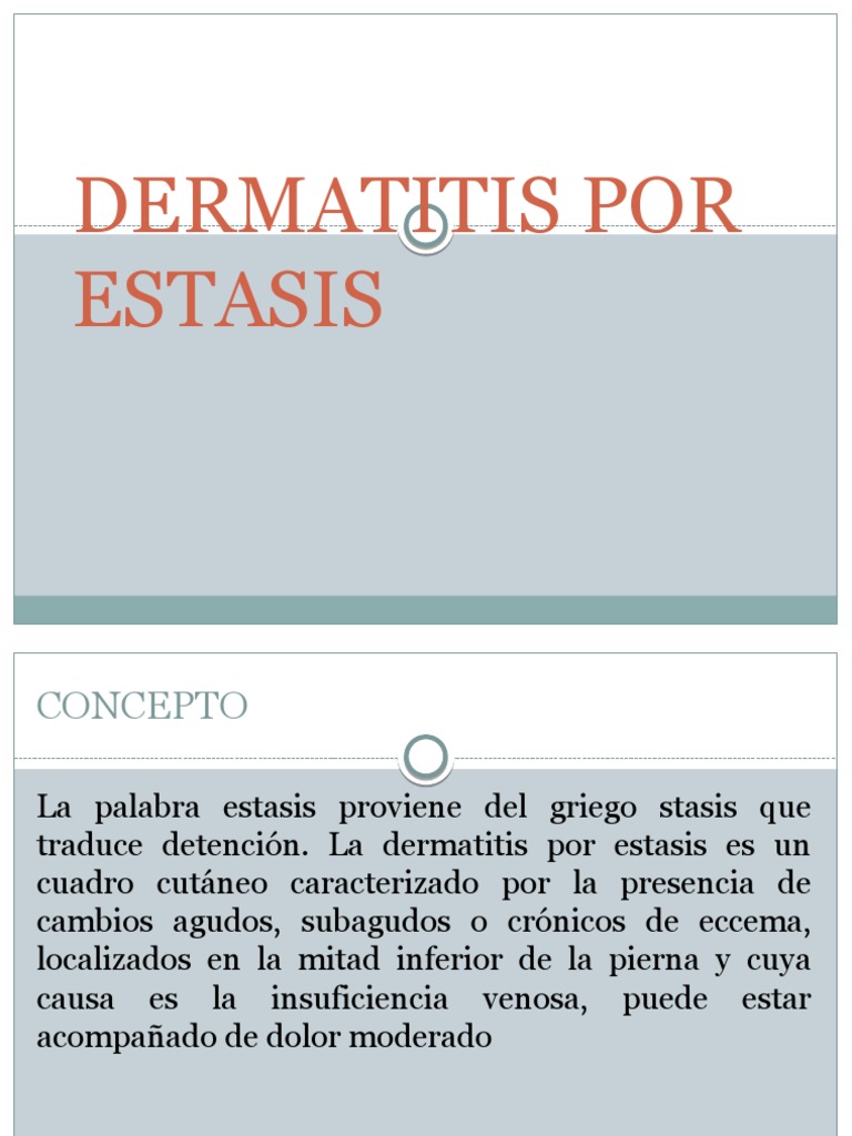 Dermatitis por Estasis: Causas y Tratamiento | PDF | Ciencias de la ...