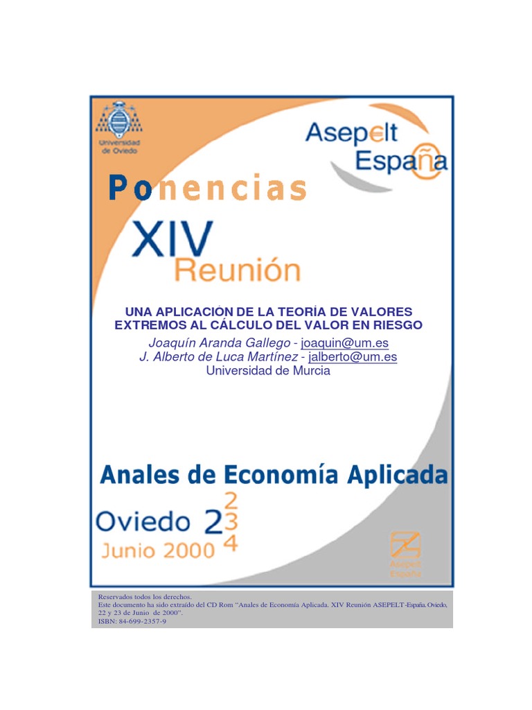VaR Paper PDF | PDF | Valor en riesgo | Distribución de probabilidad