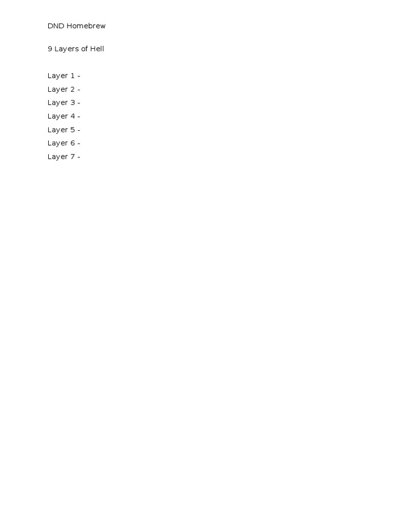 9 Layers of Hell | PDF