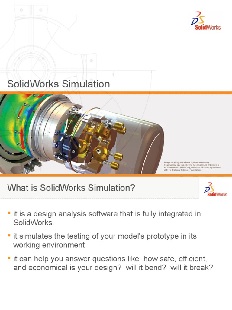 SolidWorks Simulation: FEA Overview | PDF | Finite Element Method ...