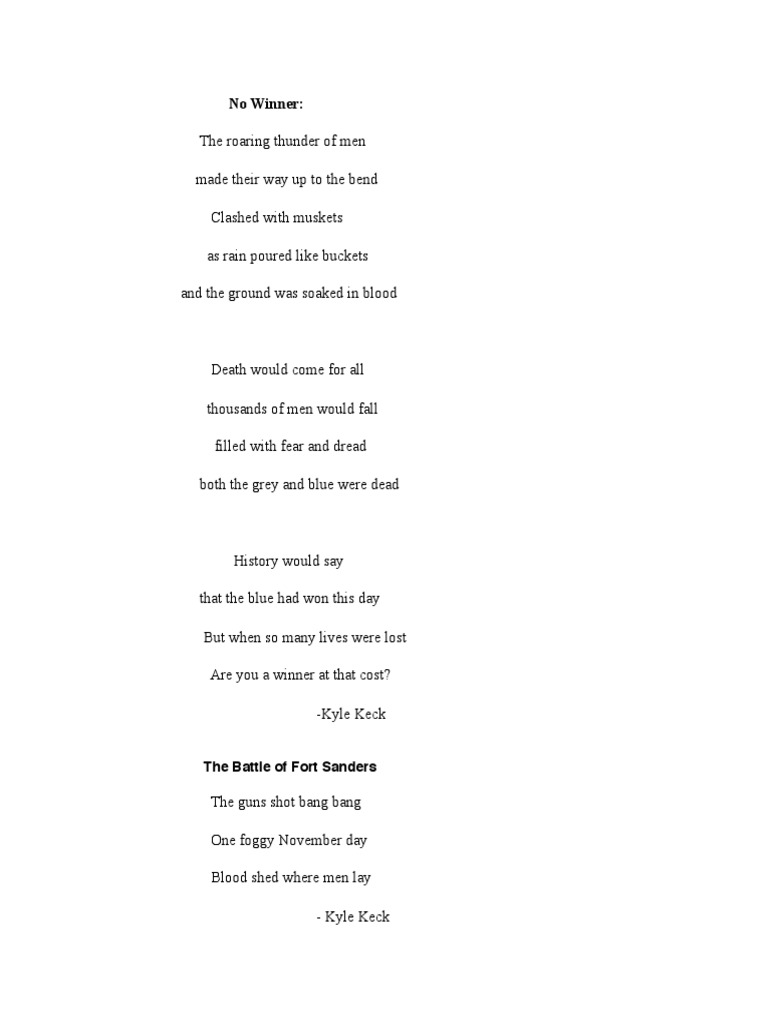 Poems For History English Final | PDF