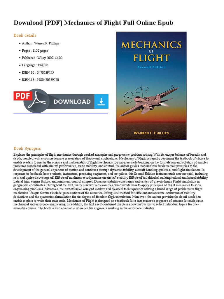 Mechanics of Flight | PDF | E Books | Simulation