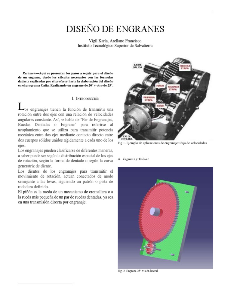 Diseño de Engranes en Catia | PDF | Engranaje | Transmisión (Mecánica)