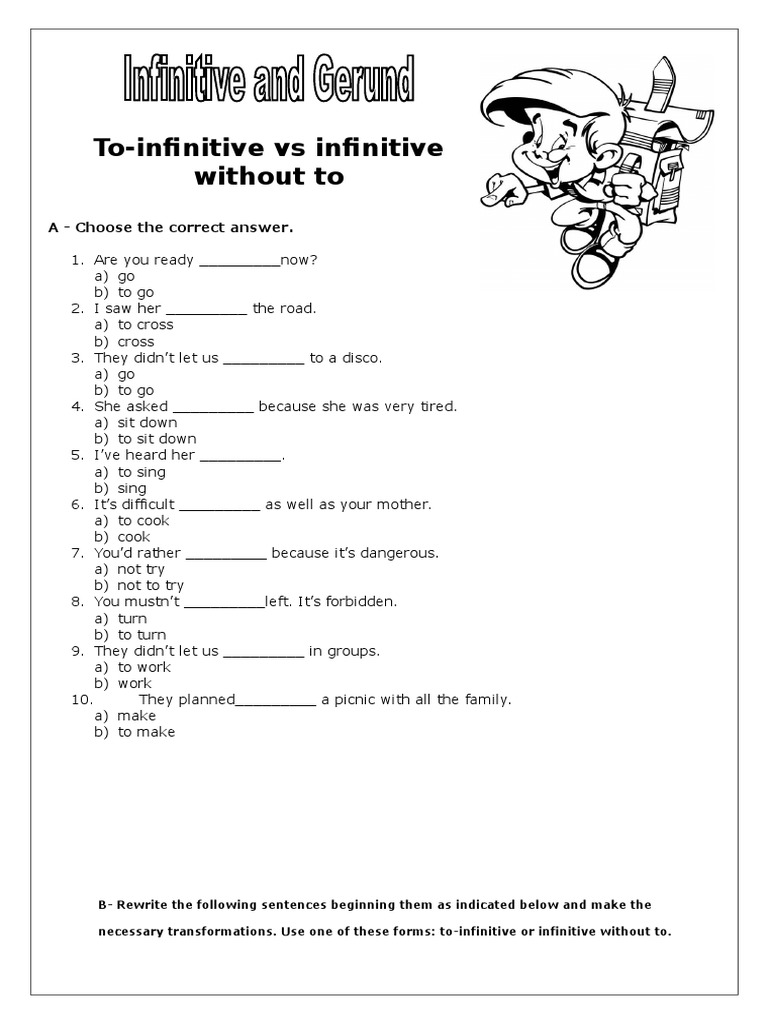 To Infinitive Vs Infinitive Without To | PDF