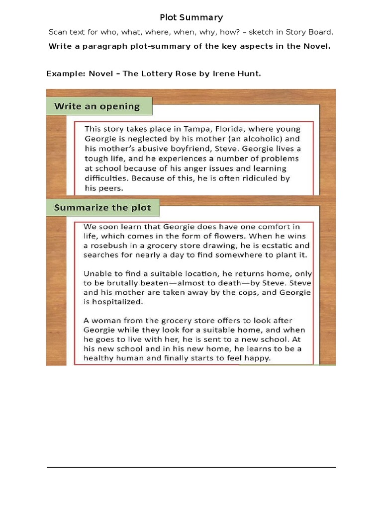 Plot Summary Template | PDF