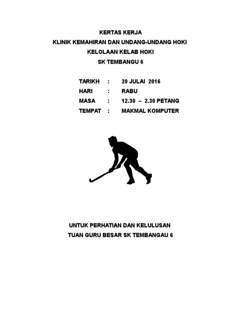 Kertas Kerja Klinik Hoki | PDF