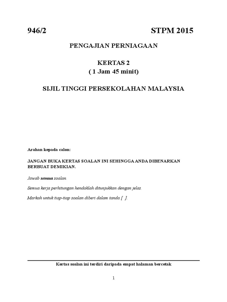 Soalan Dan Skema PP Set 2 PGGL 2 2015 | PDF