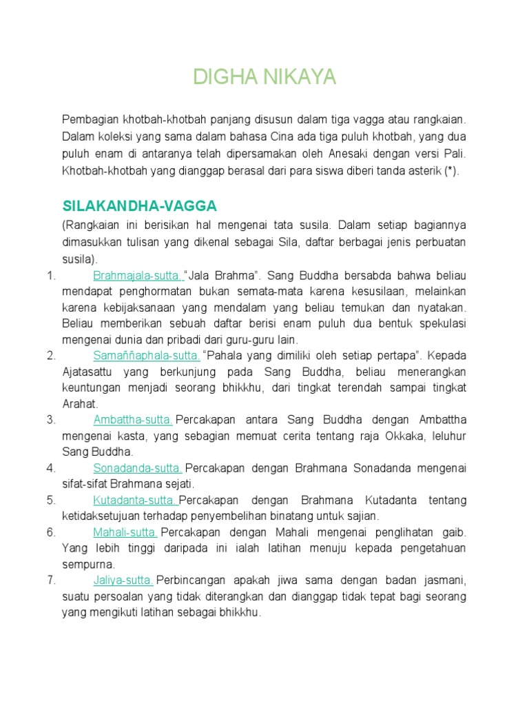 Digha Nikaya | PDF