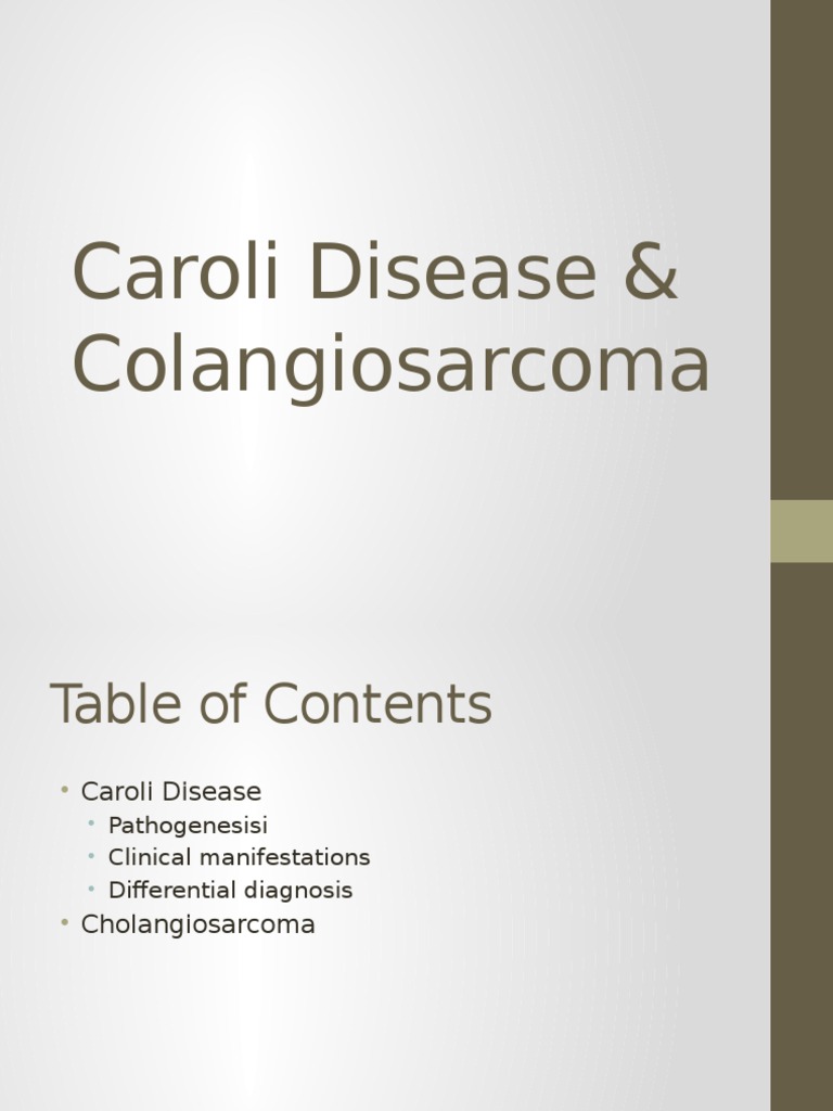 Caroli Disease and Cholangiocarcinoma | PDF | Epidemiology | Exocrine ...