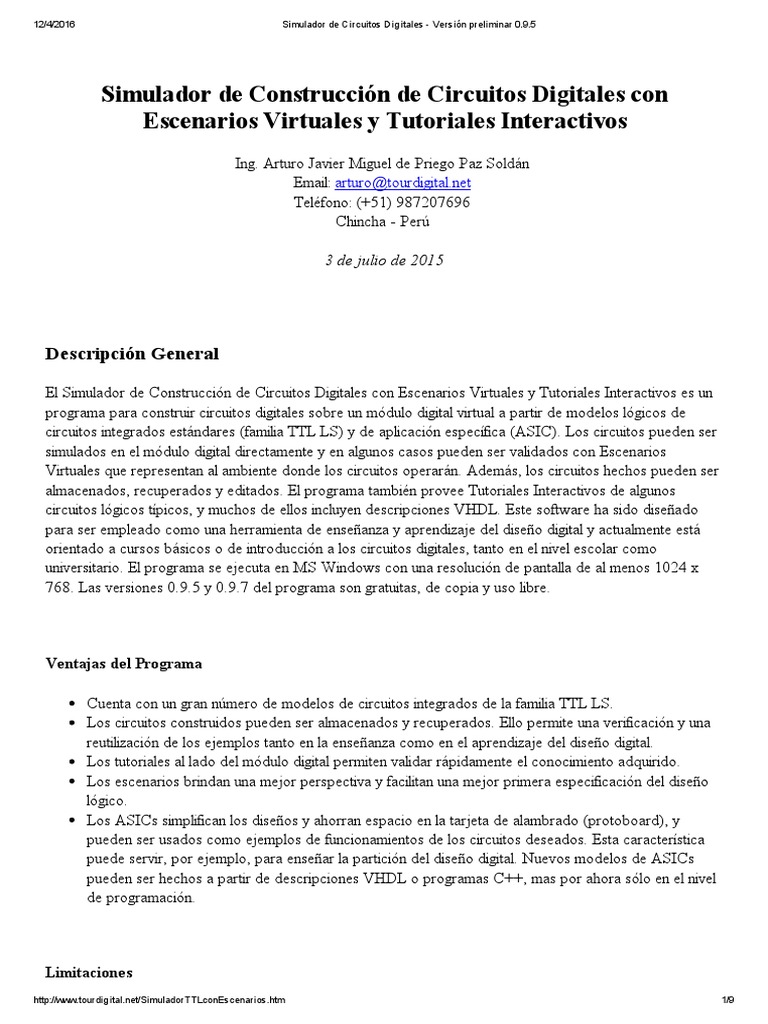 Simulador de Circuitos Digitales BUENISIMO | PDF | Vhdl | Decimal ...