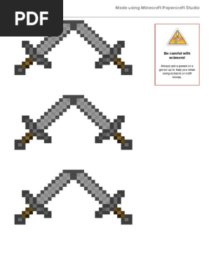Minecraft Papercraft Iron Sword