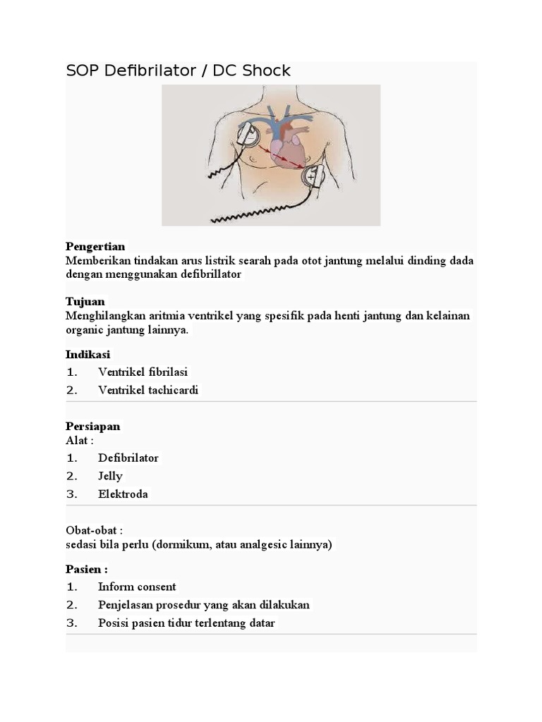 Prosedur Defibrilasi dan SOP Penggunaan | PDF | Kesehatan Holistik ...
