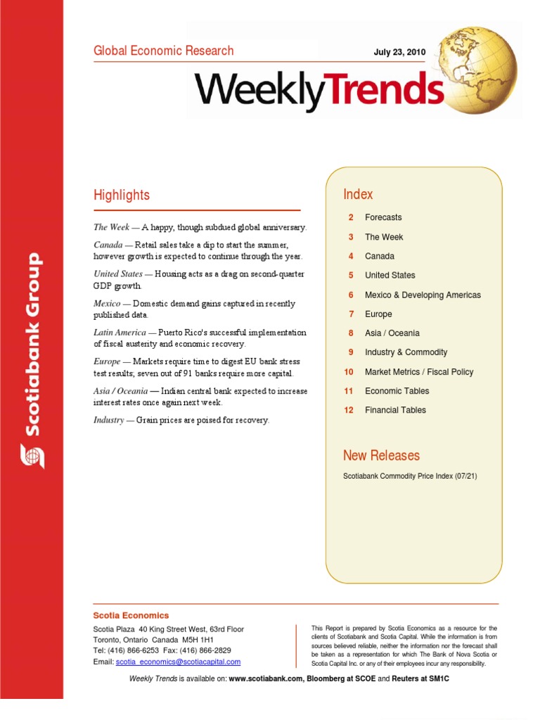 Weekly Trends July 23 | PDF | Fiscal Policy | Inflation