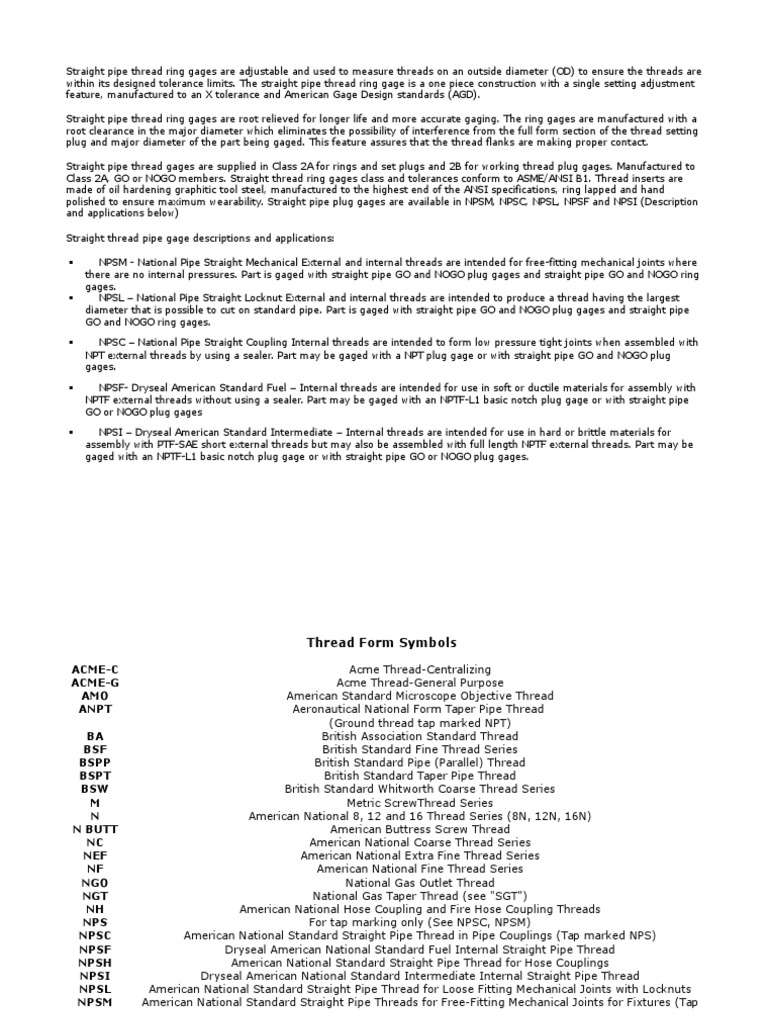 1 2 NPSC Thread Detail | PDF | Pipe (Fluid Conveyance) | Tools