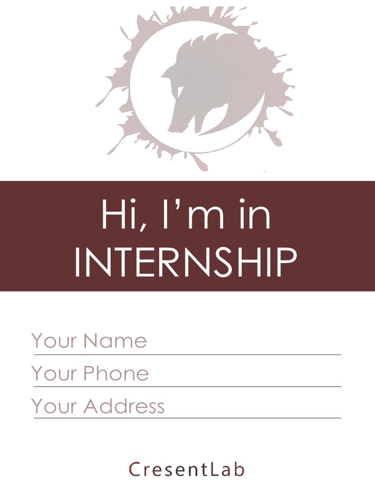 Name Tag Internship X5 | PDF