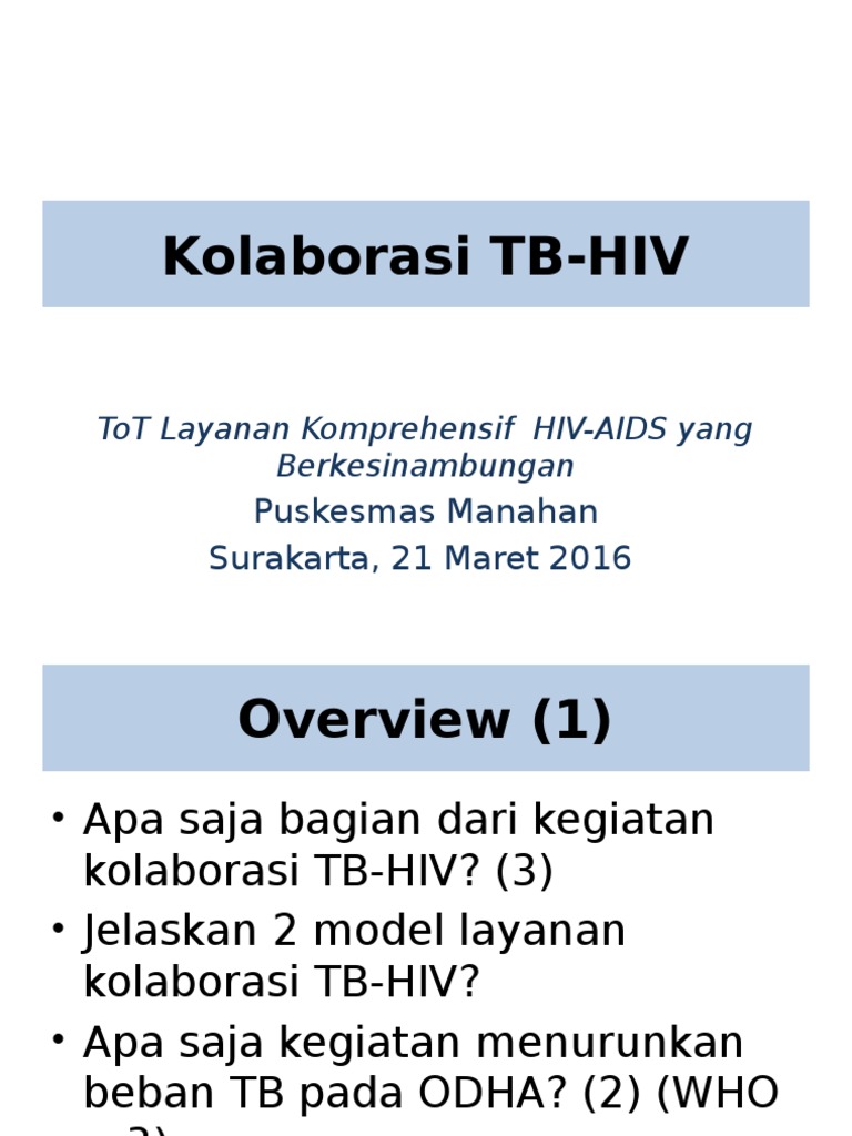 Kolaborasi TB HIV | PDF