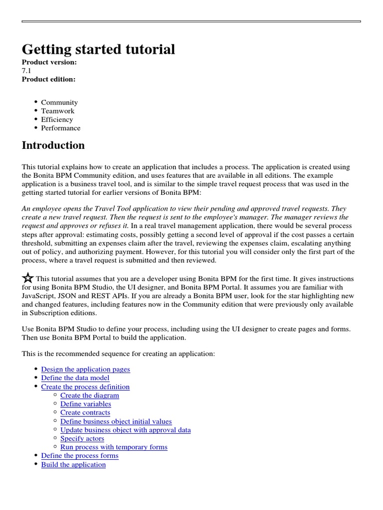 Bonita Documentation - Getting Started Tutorial - 2016-02-10 | PDF ...