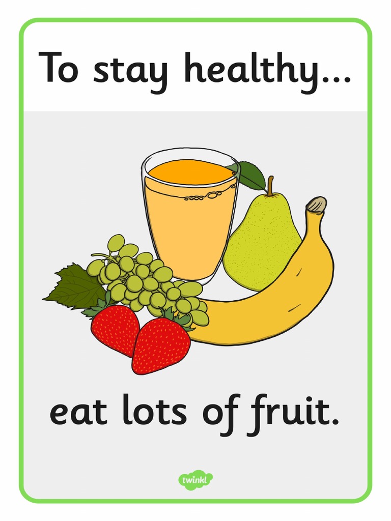 Natural. 3ºp. Unit 3. Healthy Habits Flash Cards | PDF