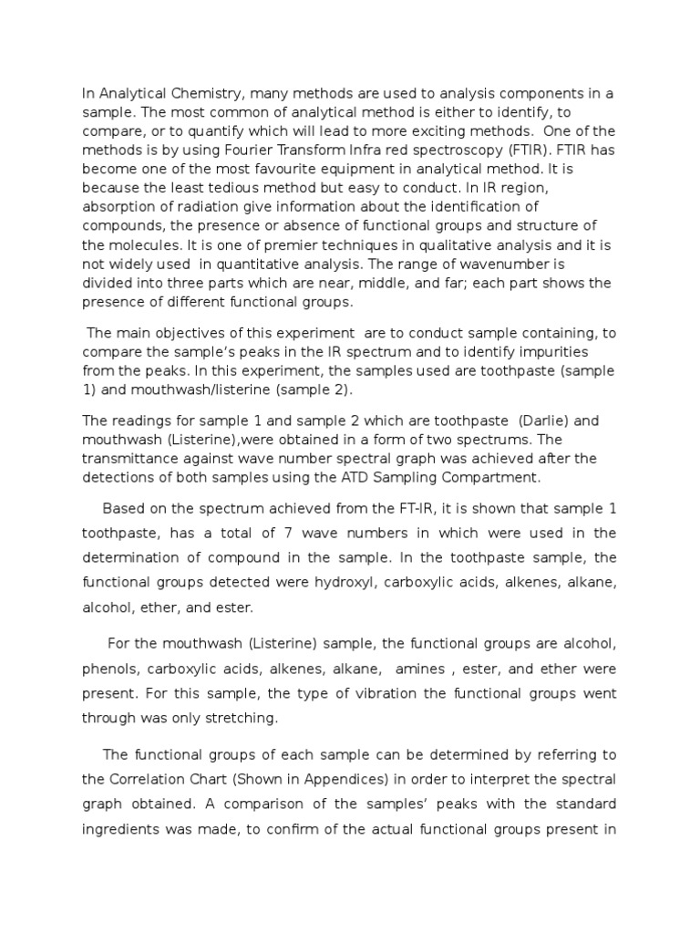 Discussion Lab Report AC | PDF | Physical Chemistry | Scientific Techniques