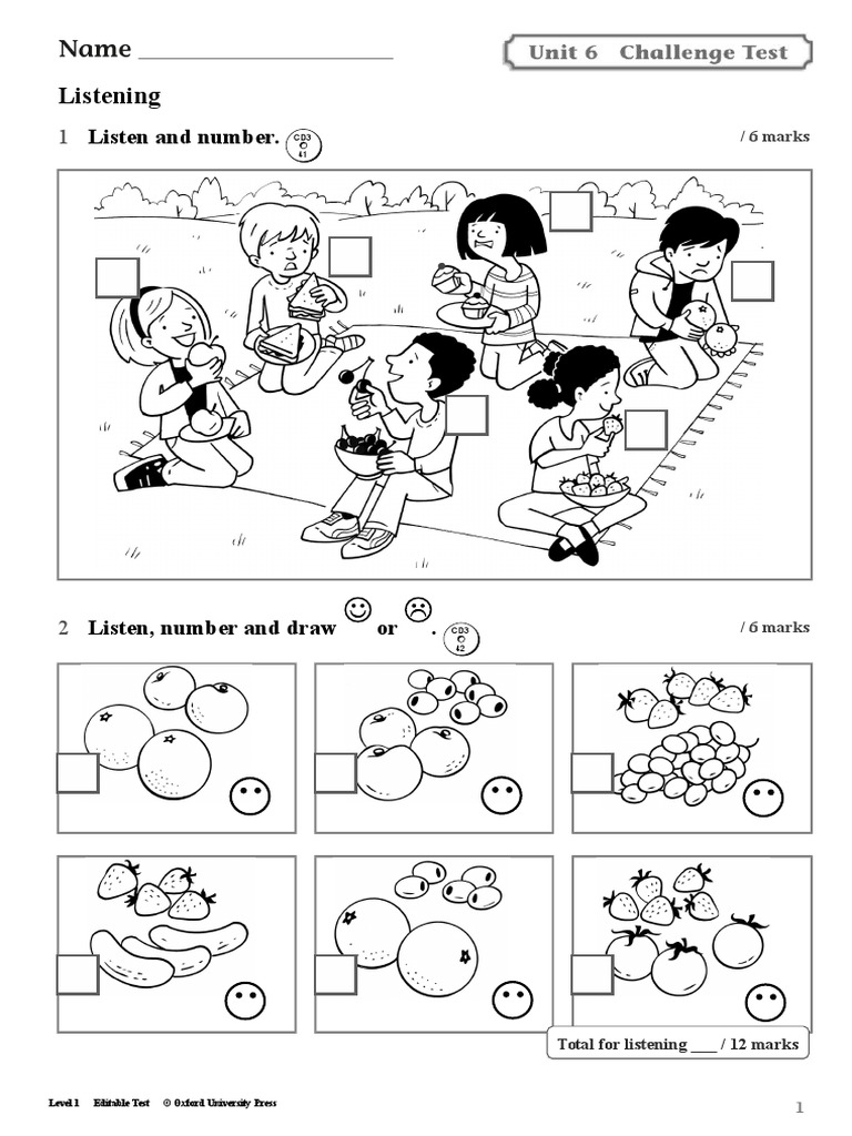 Editable Test Unit 6. Challenge Level | PDF | European Cuisine ...