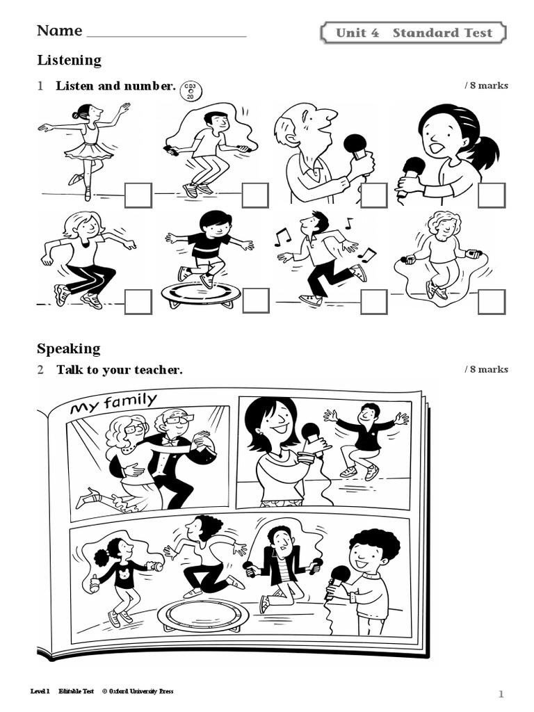 Editable Test Unit 4. Standard Level | PDF | Foreign Language Studies