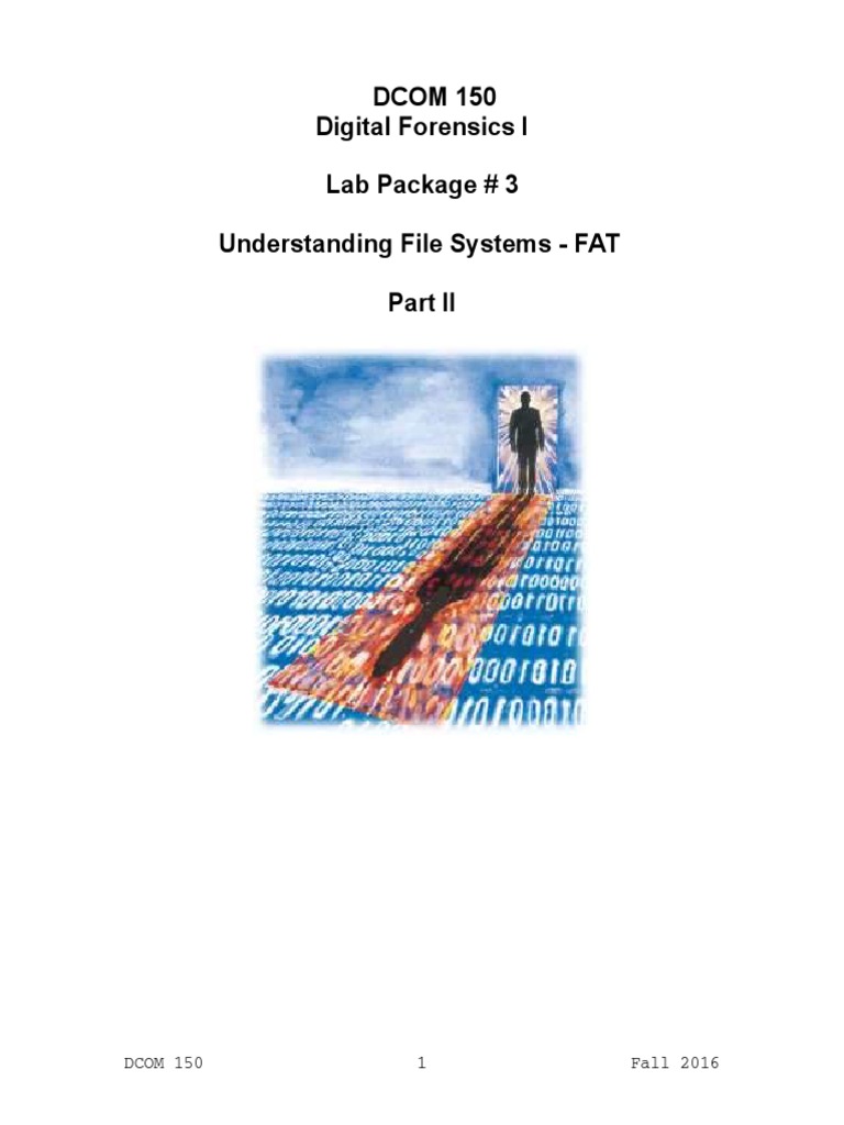 Dcom 150 Lab 3 Digital Forensensics Pdf Computer File File System