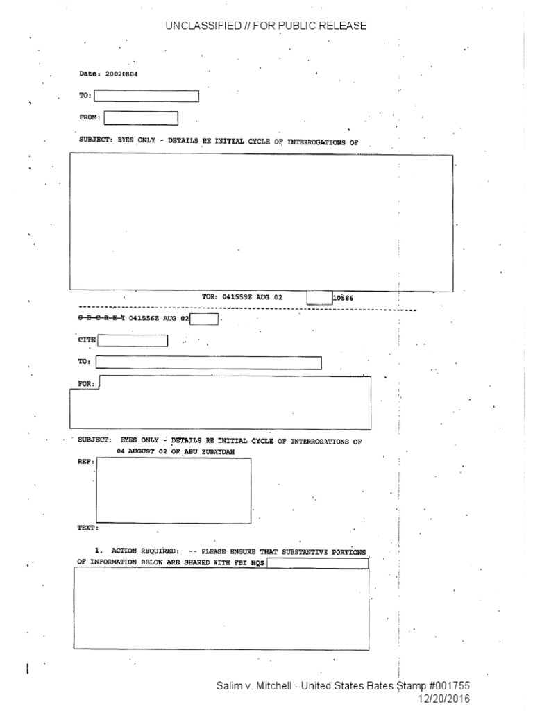 CIA Docs Re Guantanamo Bay & Abu Zubaydah | PDF