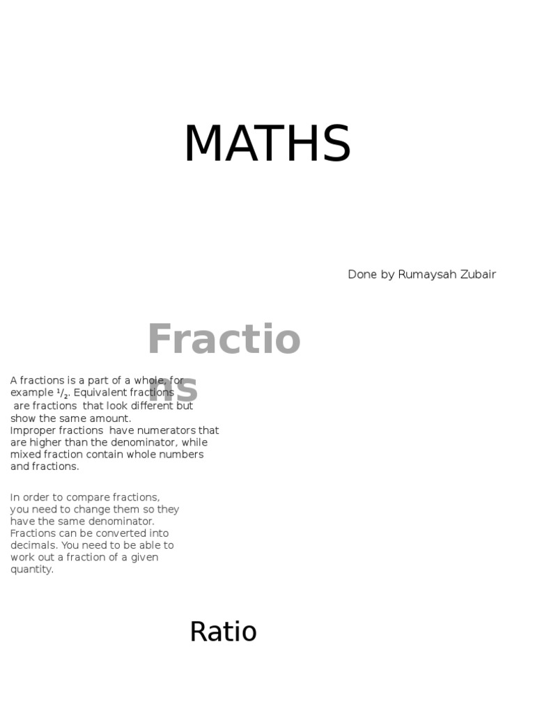 Maths Revision Powerpoint PDF