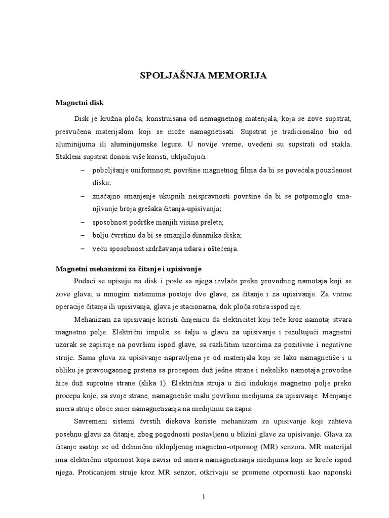 Spoljasnja Memorija | PDF