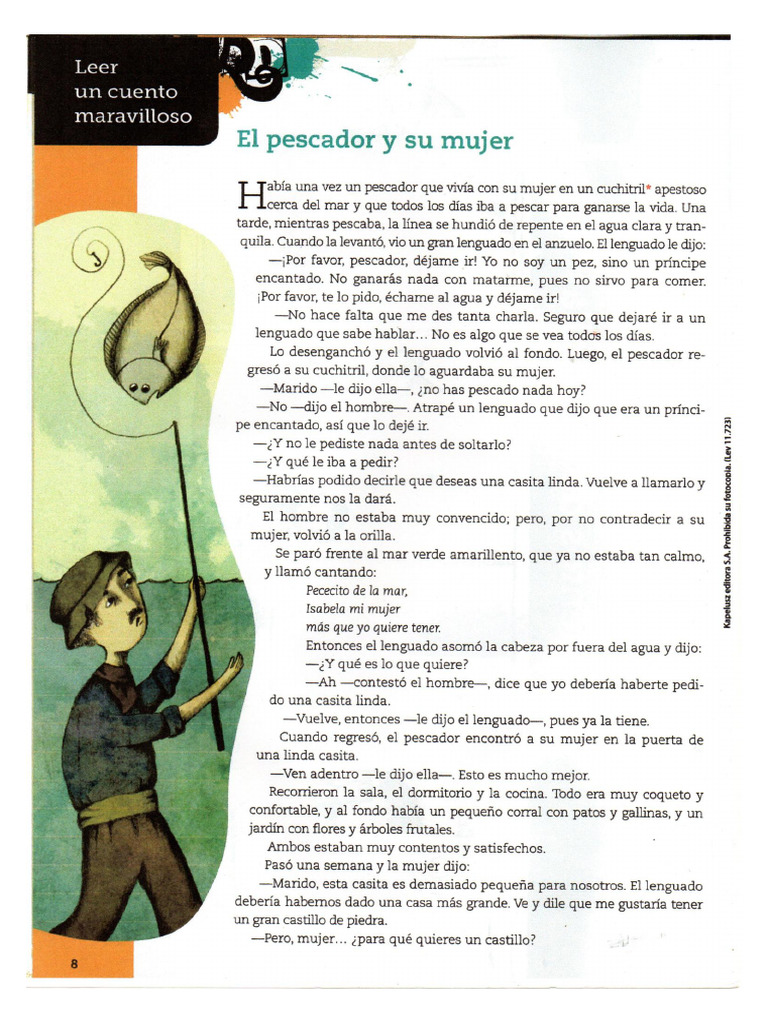 El Pescador y Su Mujer (Los Hnos. Grimm) | PDF