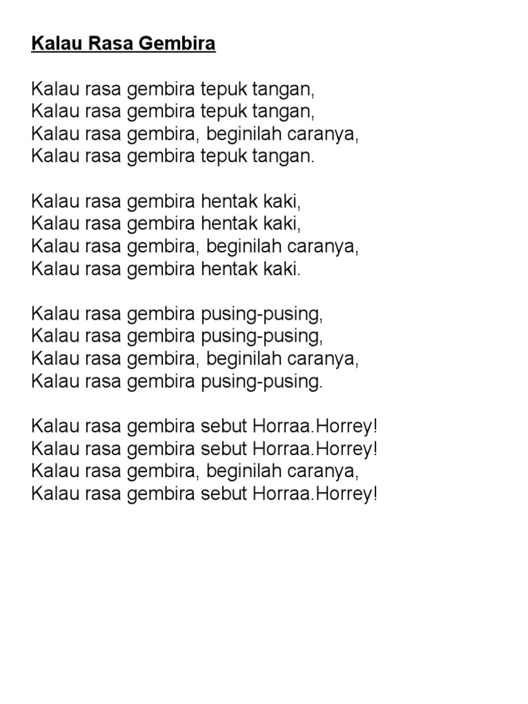 Kalau Rasa Gembira | PDF