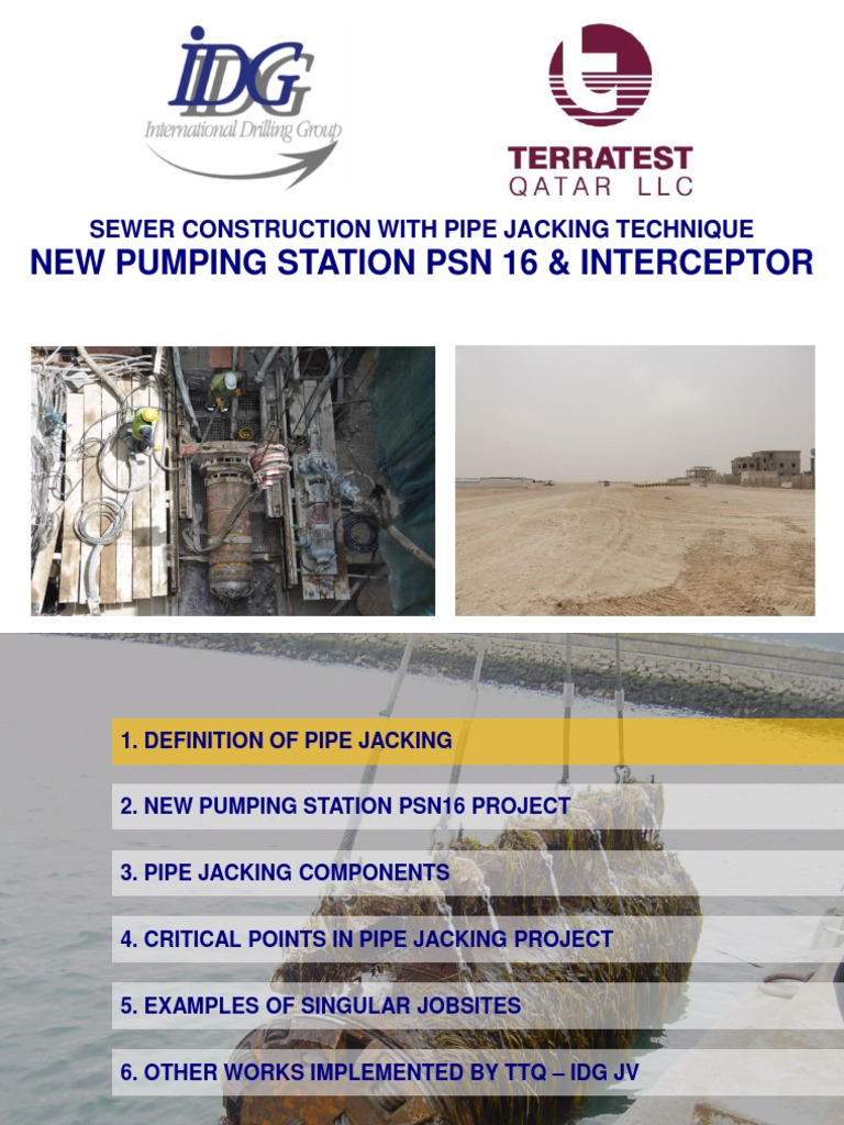 Technical Presentation Terratest Qatar | PDF | Tunnel | Pipe (Fluid ...