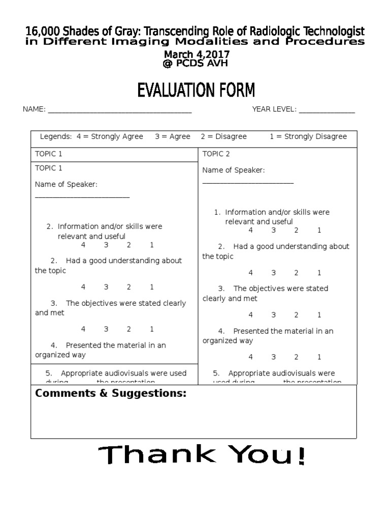 Evaluation Form | PDF