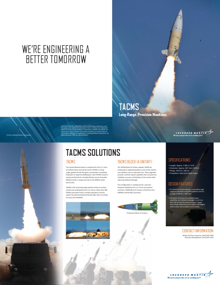 Lockheed Martinmfc Tacms PC | PDF | Missile | Rocketry